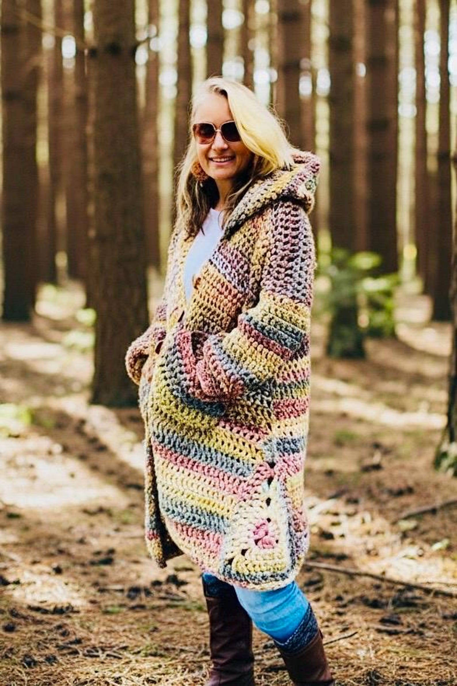 Boho Hooded Crochet Coat Pattern: LM Woodland Dreams (PDF Pattern) - Etsy