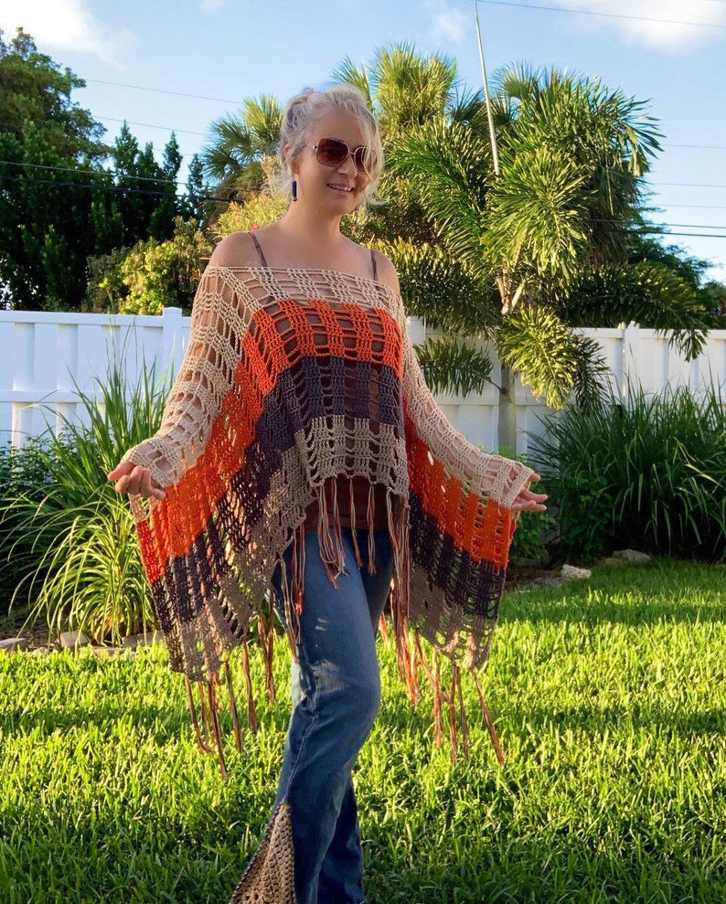 Bohemian Poncho Boho Poncho Poncho Women Bohemian Top | Etsy