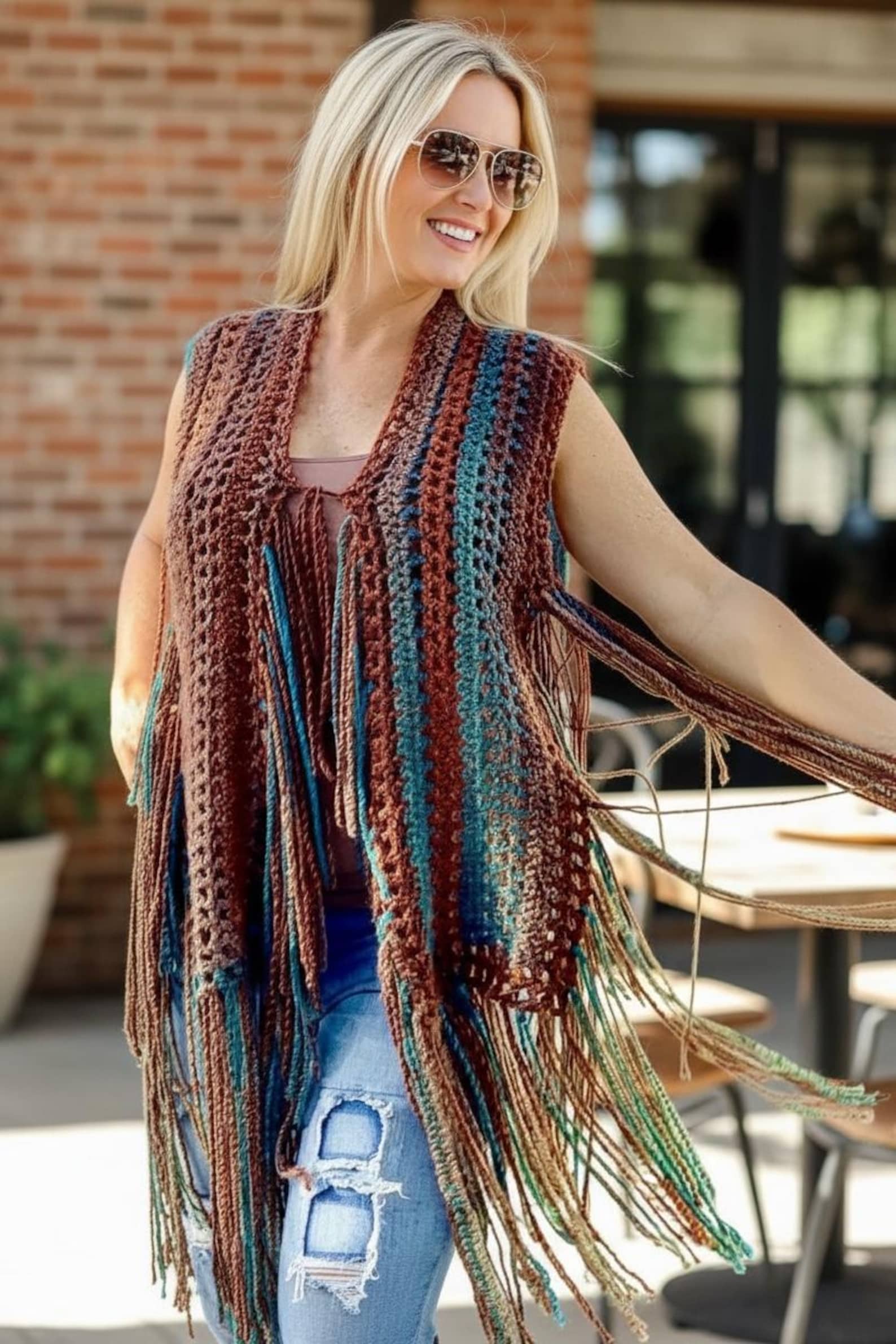 Fringe Vest Crochet Pattern: Easy Boho Hippie Style (PDF Pattern) - Etsy