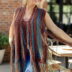 Fringe Vest Crochet Pattern: Easy Boho Hippie Style (PDF Pattern) - Etsy