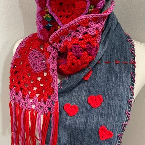 Valentines Day Scarf, Heart Scarf, Valentines Day Gift, Valentines ...