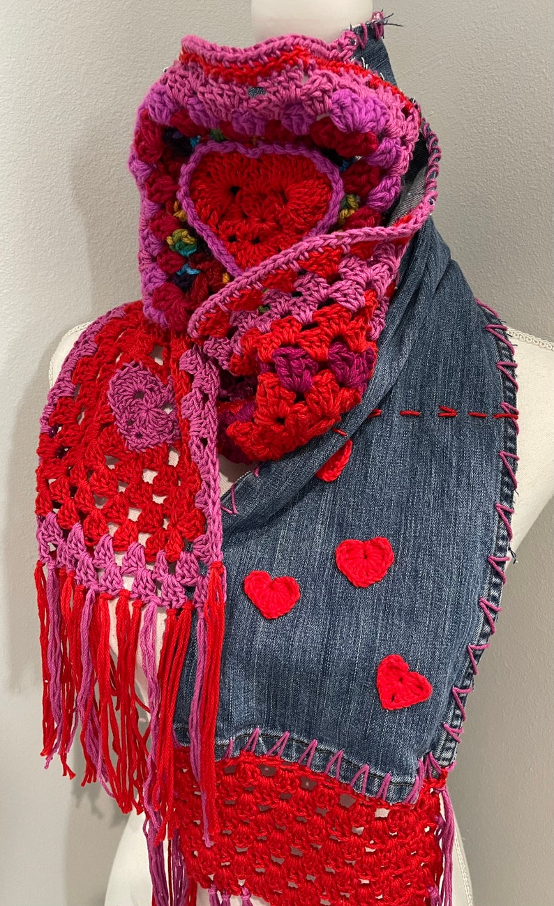 Valentines Day Scarf Heart Scarf Valentines Day Gift - Etsy