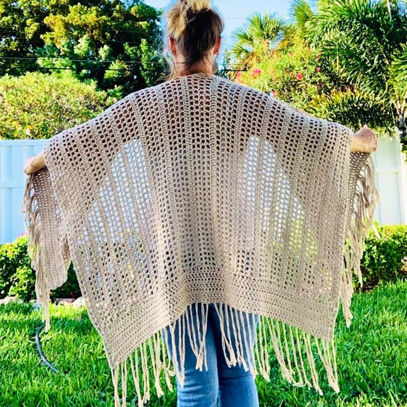 Crochet Lightweight Ruana - Etsy