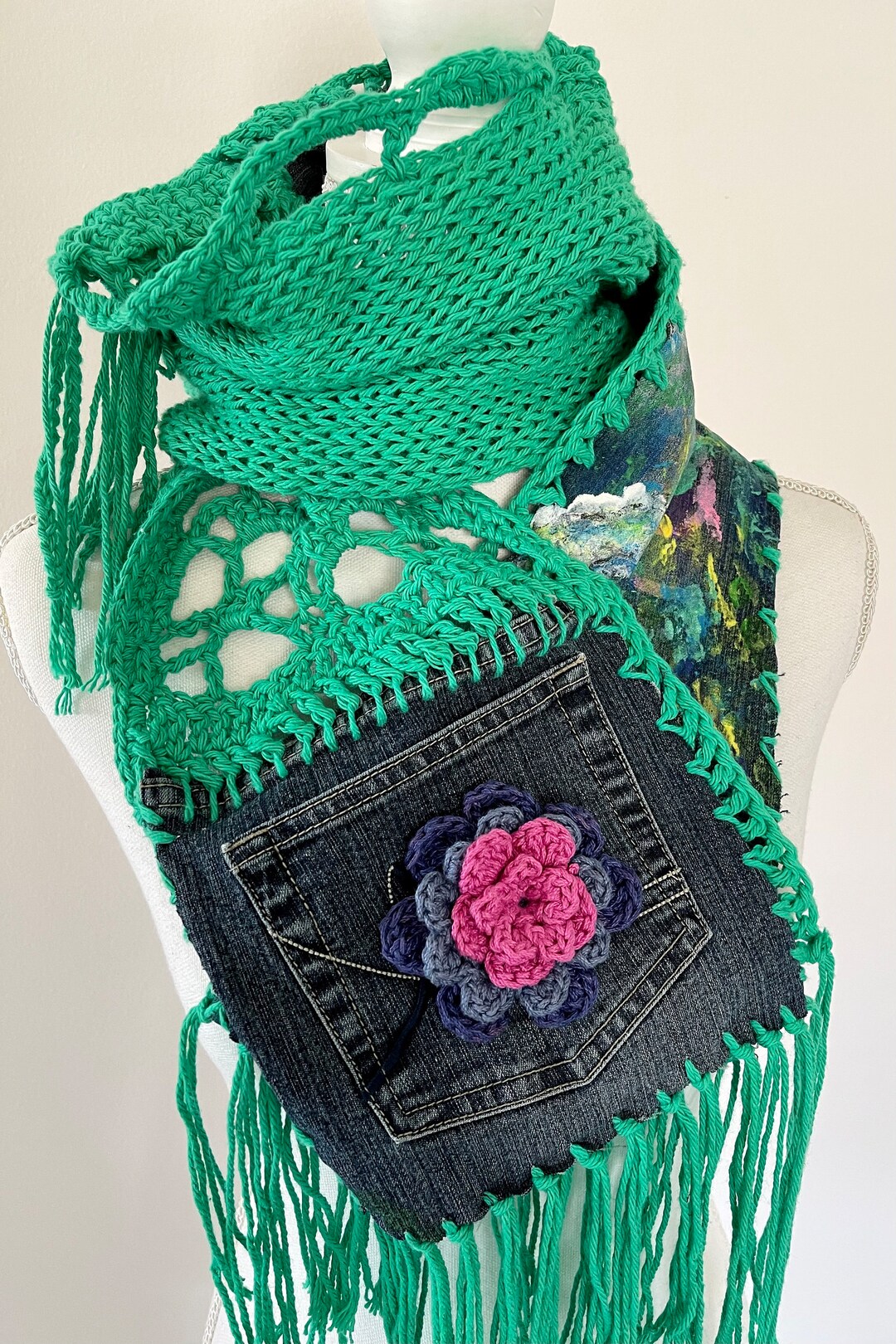 Hand Painted Scarf - Etsy