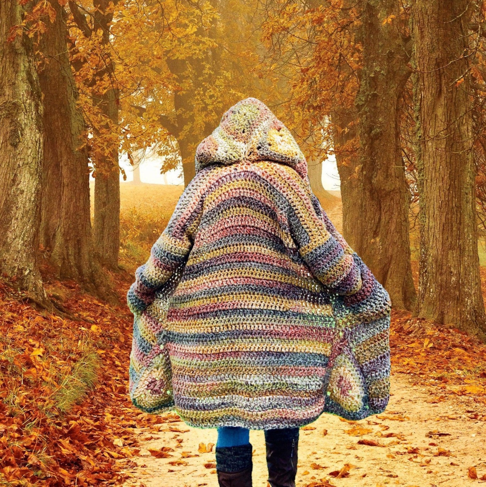 Boho Hooded Crochet Coat Pattern: LM Woodland Dreams (PDF Pattern) - Etsy