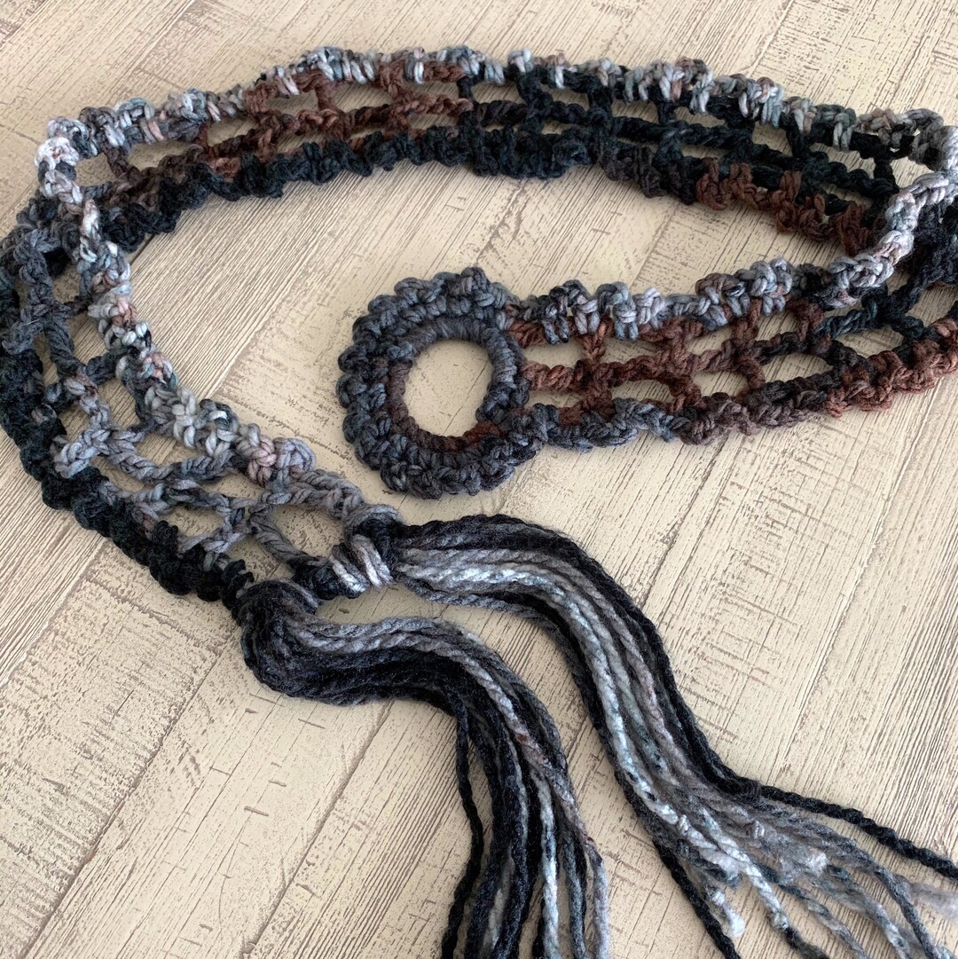 Flower Child Belt Crochet Pattern: Easy Boho Tassel Fringe (PDF Pattern ...