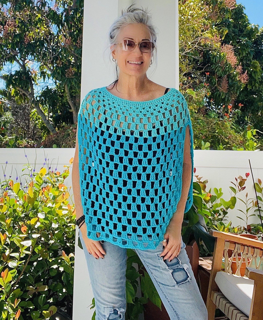 Crochet Poncho Pattern Easy Crochet Pattern Spring Poncho - Etsy