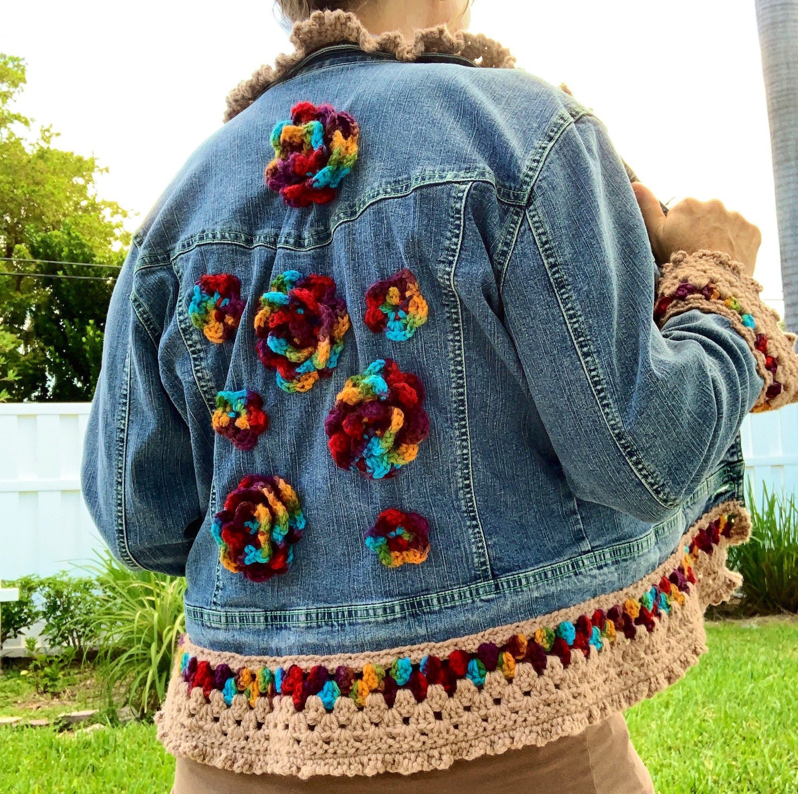 Upcycled Denim Jacket Upcycled Denim Womens Upcycled - Etsy