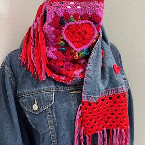 Valentines Day Scarf, Heart Scarf, Valentines Day Gift, Valentines ...