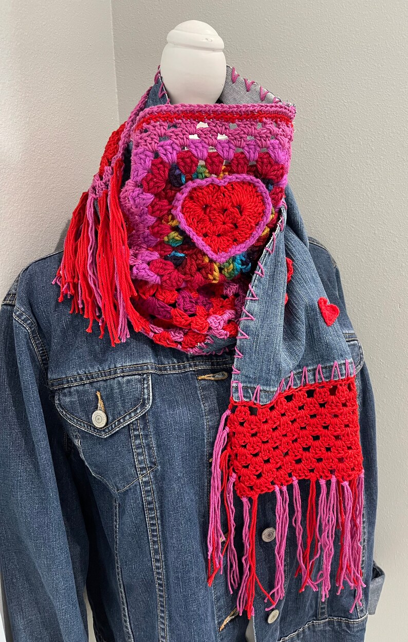 Valentines Day Scarf Heart Scarf Valentines Day Gift - Etsy