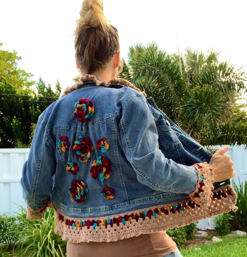 Upcycled Denim Jacket Upcycled Denim Womens Upcycled | Etsy