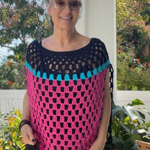 Crochet Poncho Pattern, Easy Crochet Pattern, Spring Poncho, Boho ...