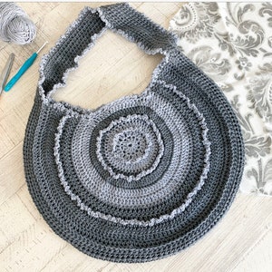 Boho Hobo Bag Pattern, Handbag Pattern, Handmade Bag Pattern, Grey ...
