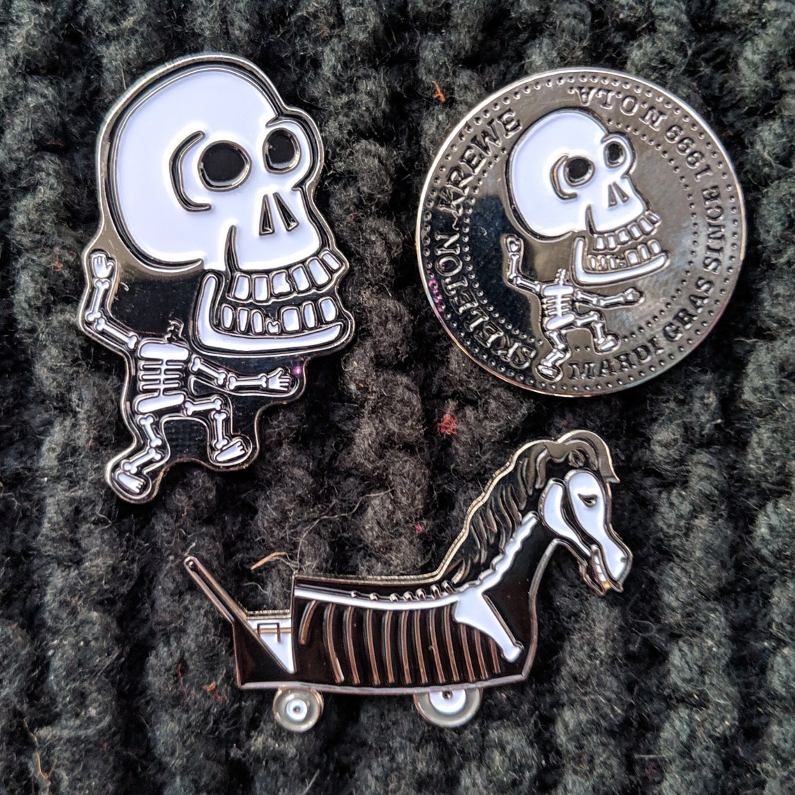 Skeleton Krewe Lapel Pin Mardi Gras New Orleans Pins - Etsy