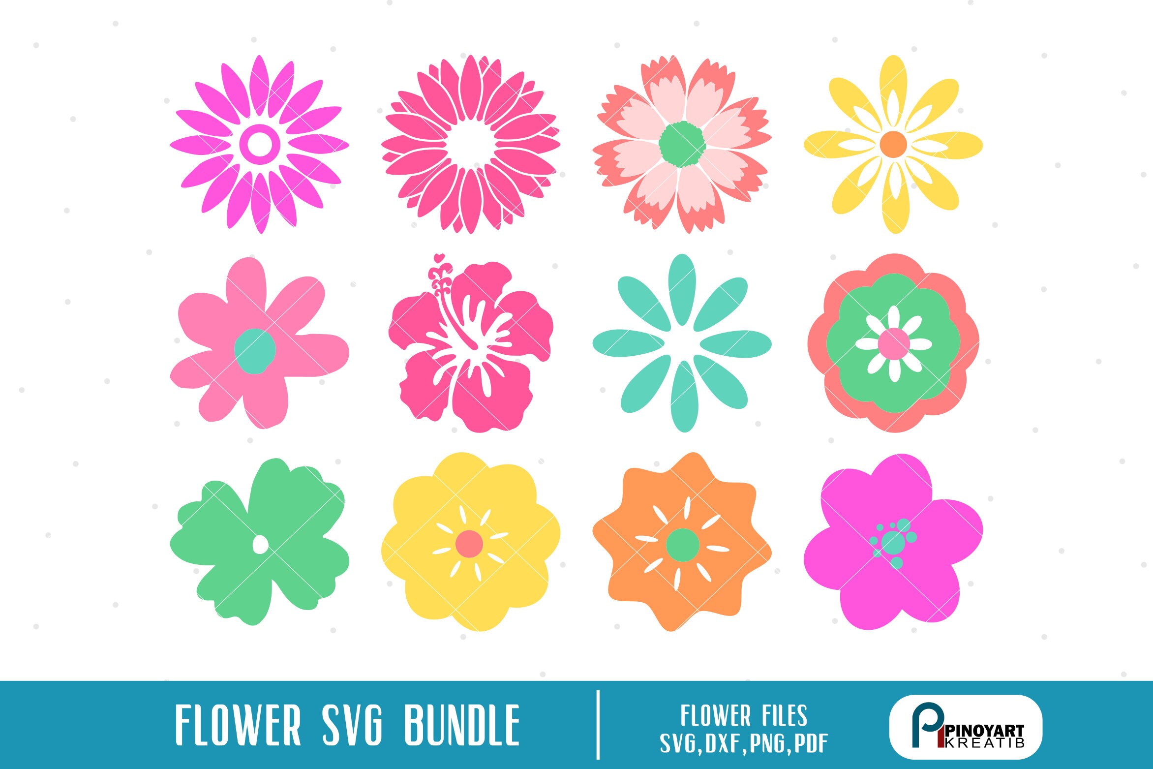 fleur svg fichier svg de fleurs fleur de fichiers svg dxf | Etsy