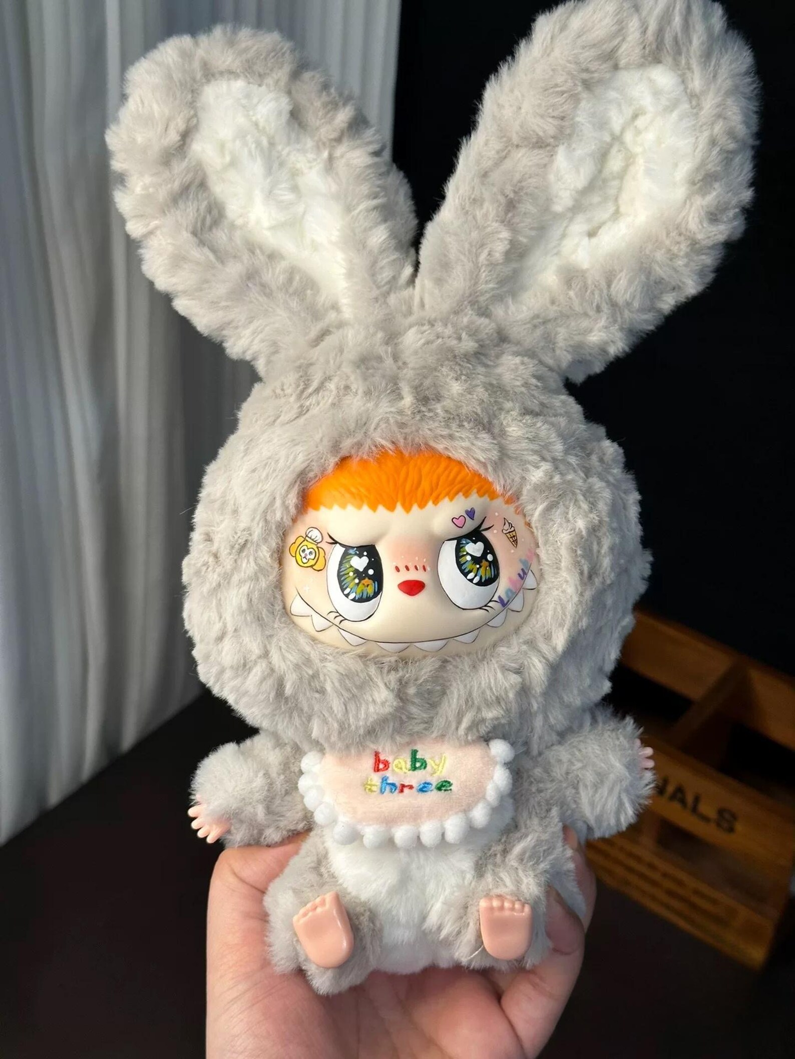 Labubu Inspired Doll Plush Toy Rabbit Ear Handmade Made to Order - Etsy