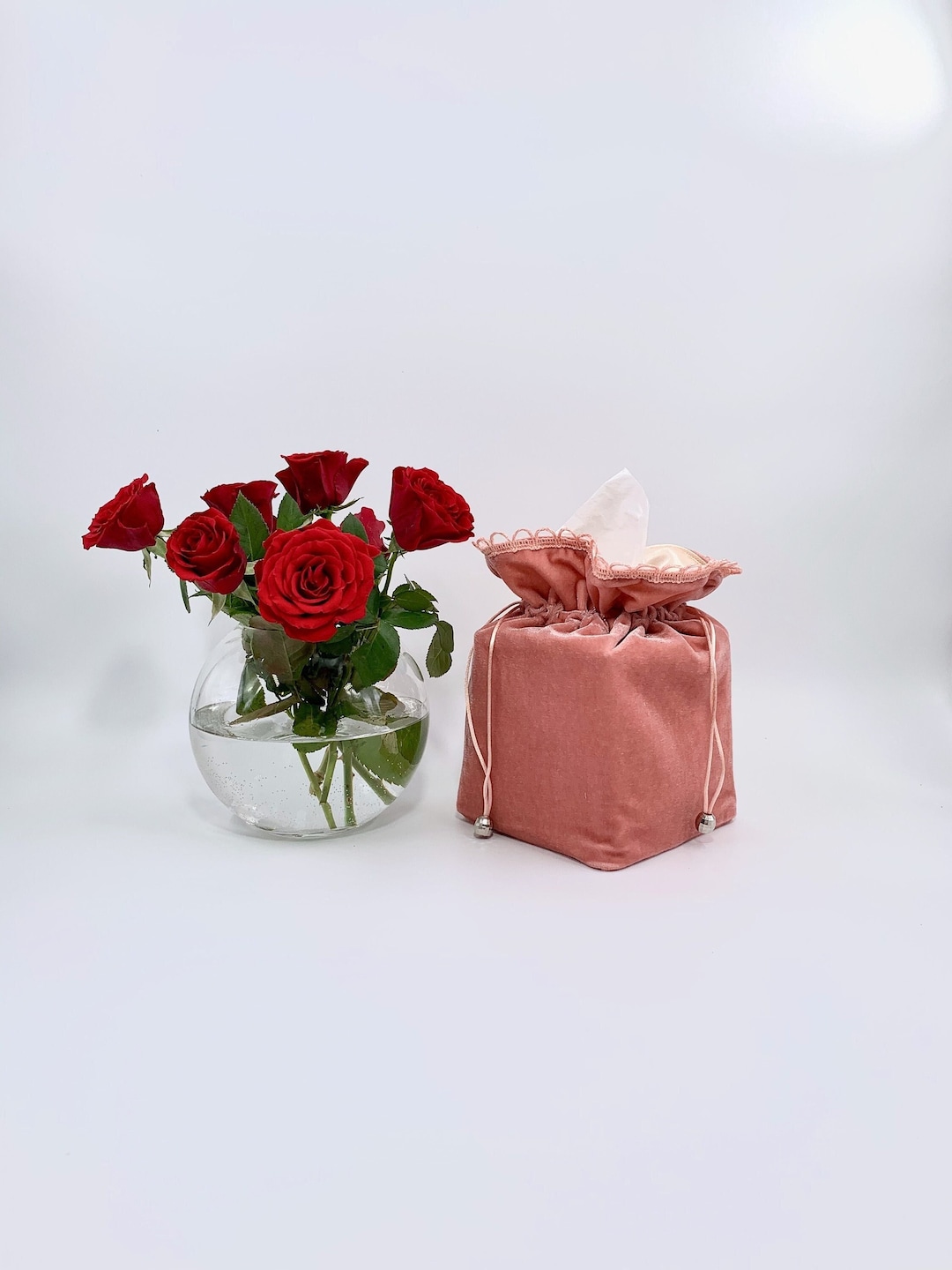 Tissue Box Cover / Rose Gold Tissue Box Cover / Fabric Box Cover ...