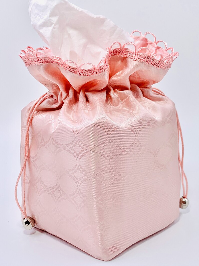 Handmade Pink Fabric Tissue Box Cover: Novelty Gift - Etsy