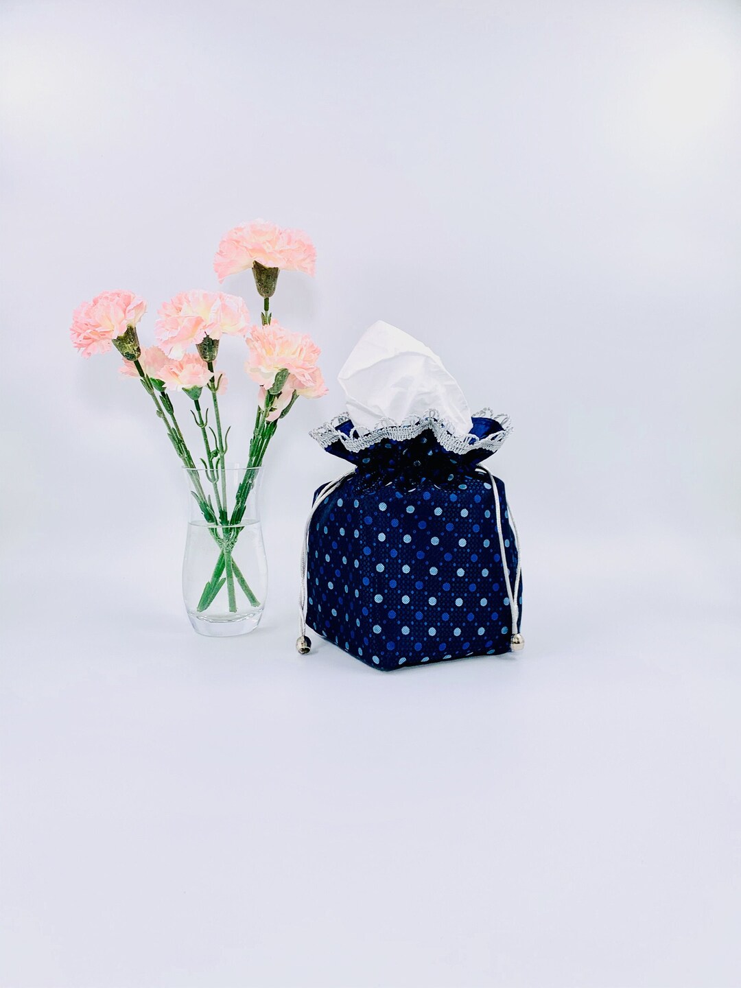 Tissue Box Cover, Blue Tissue Box Cover, Fabric Box Cover, Tissue Box ...