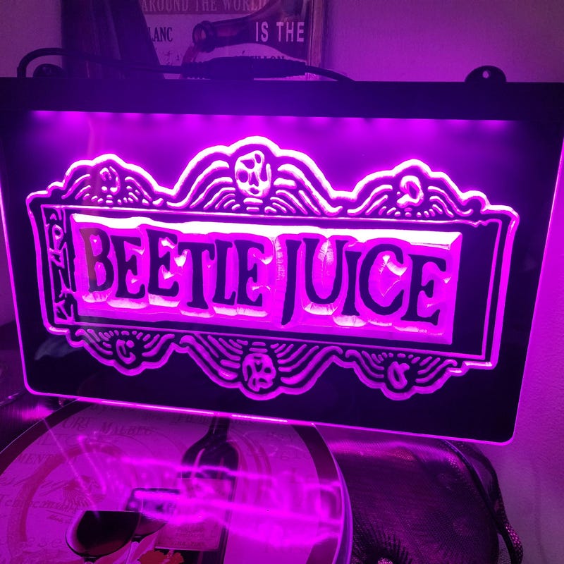 Beetlejuice Light up Sign - Etsy