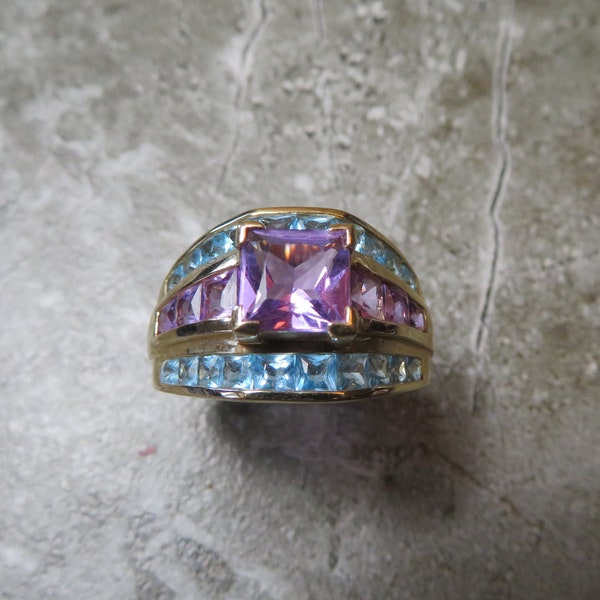 Amethyst Channel Set Ring - Etsy
