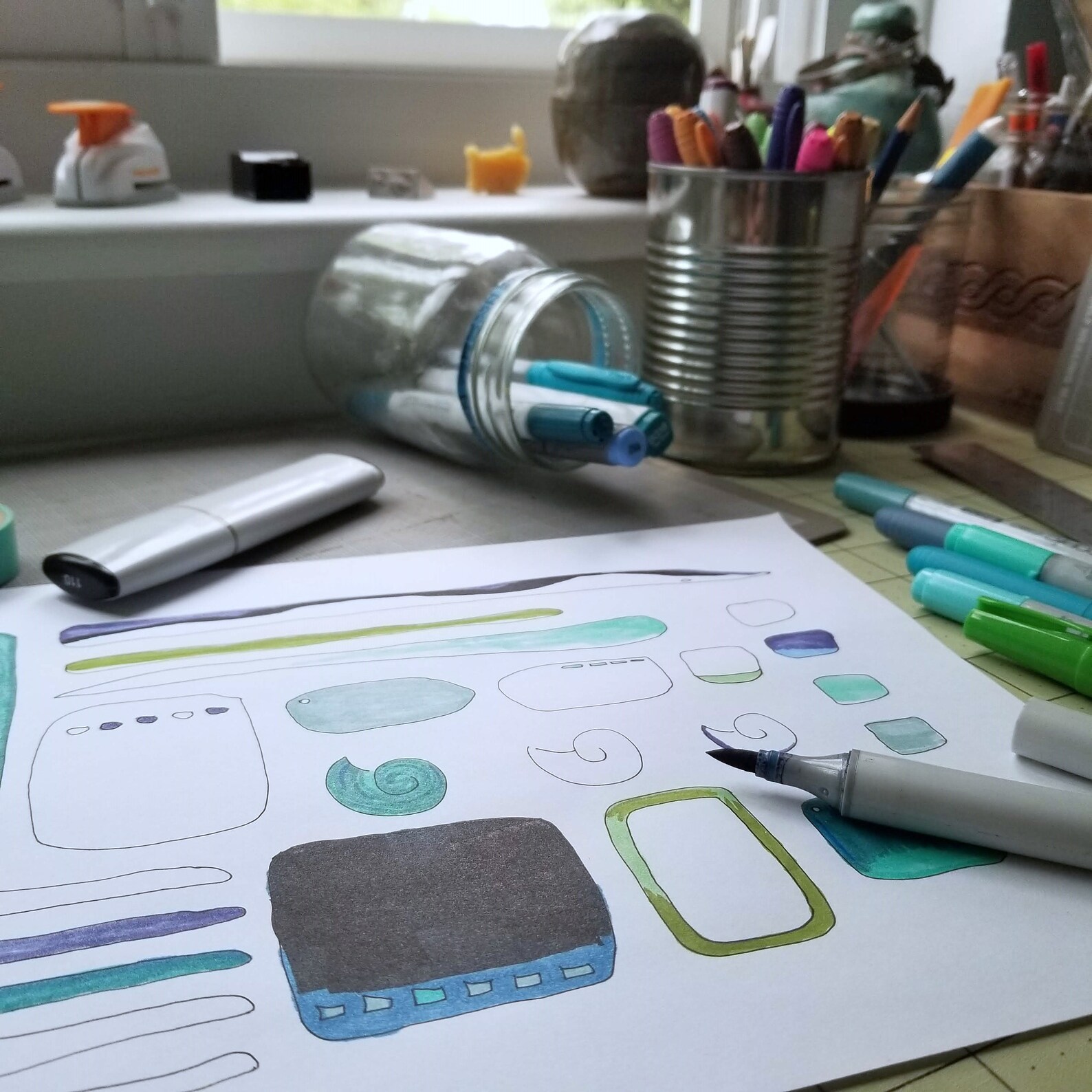 Mystery Desk Drawer 4 | Coloring Page | Digital Download | Seashell ...