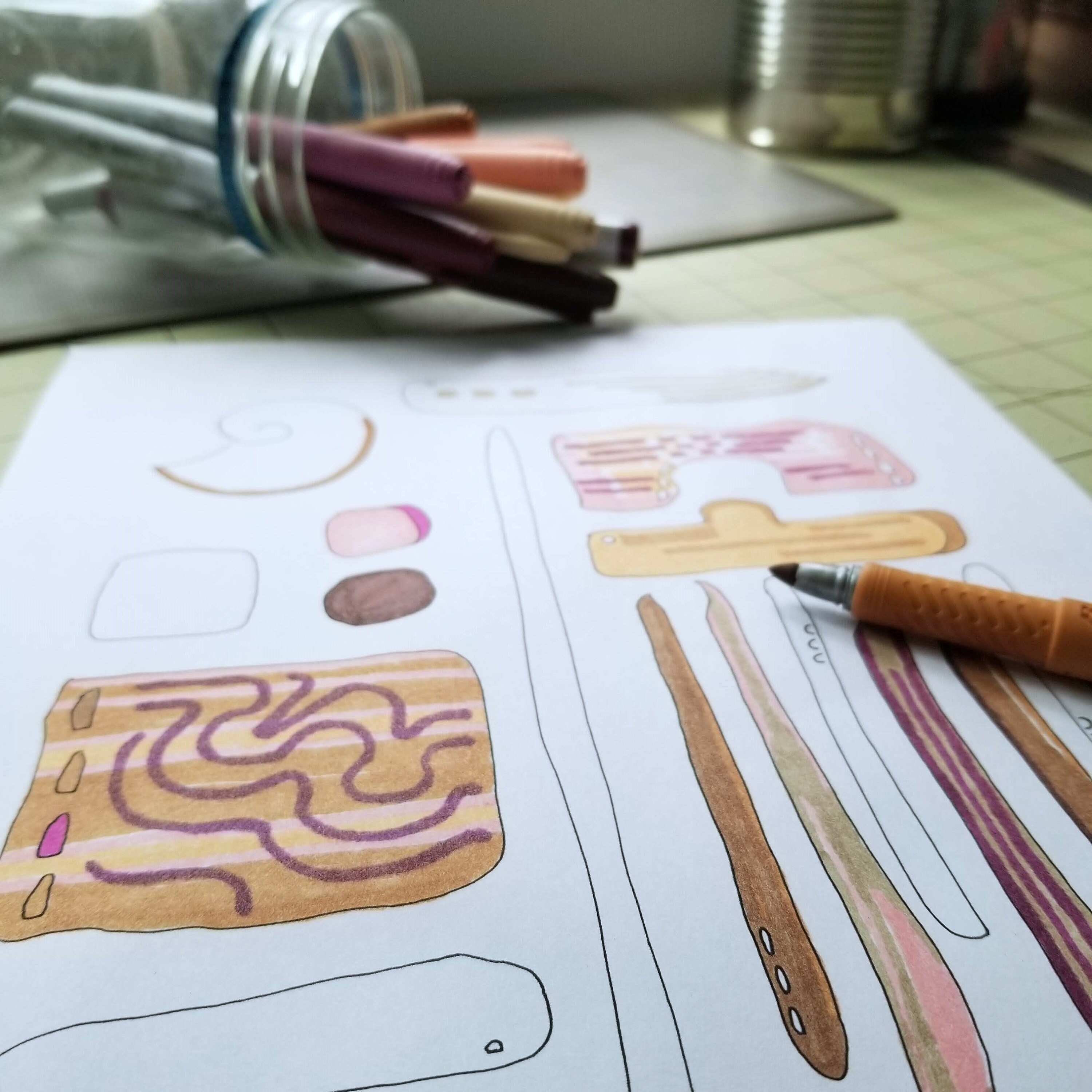 Mystery Desk Drawer 3 | Coloring Page | Digital Download | Seashell ...