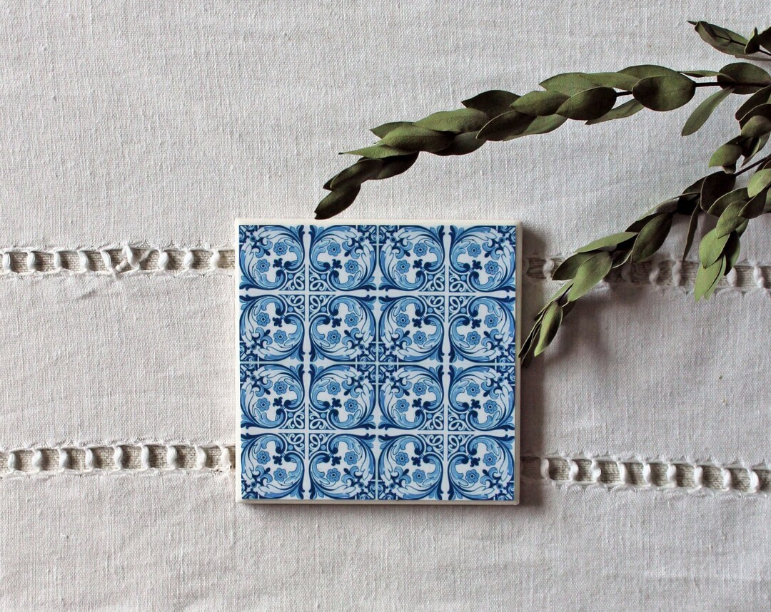 Traditional Portuguese Tile Coaster "aveiro" - Etsy