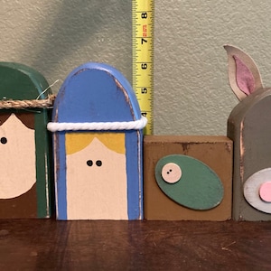 Nativity Guys | Primitive Nativity Set | Simple Nativity Set | Wooden ...