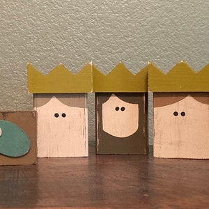 Nativity Guys | Primitive Nativity Set | Simple Nativity Set | Wooden ...