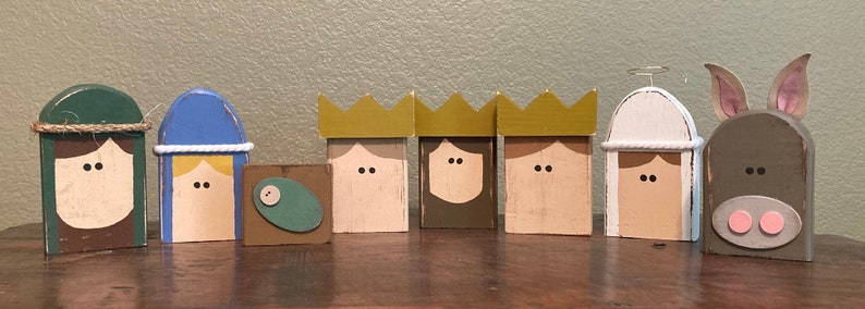 Nativity Guys Primitive Nativity Set Simple Nativity Set - Etsy
