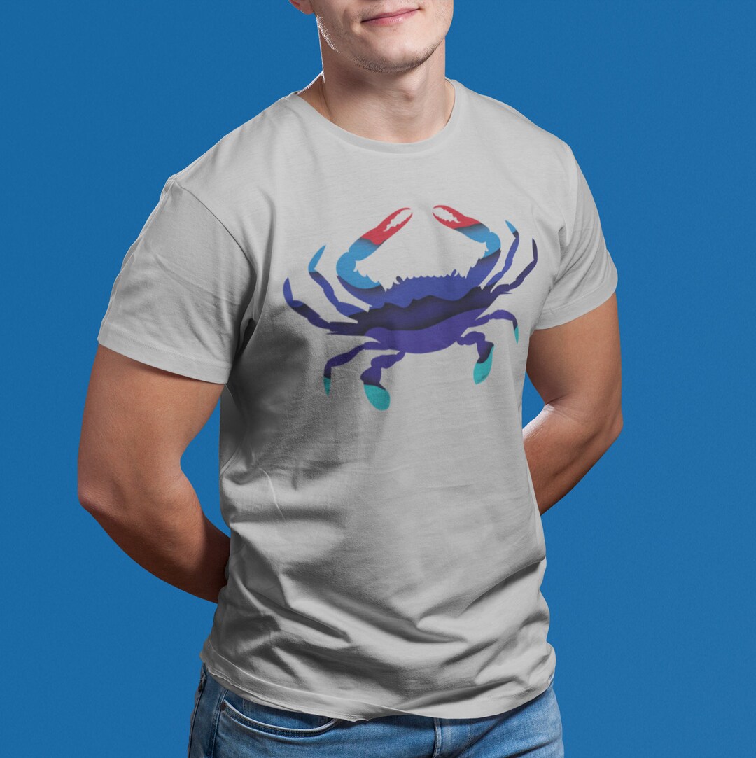 Maryland Blue Crab - Heavy Cotton T-shirt - Etsy