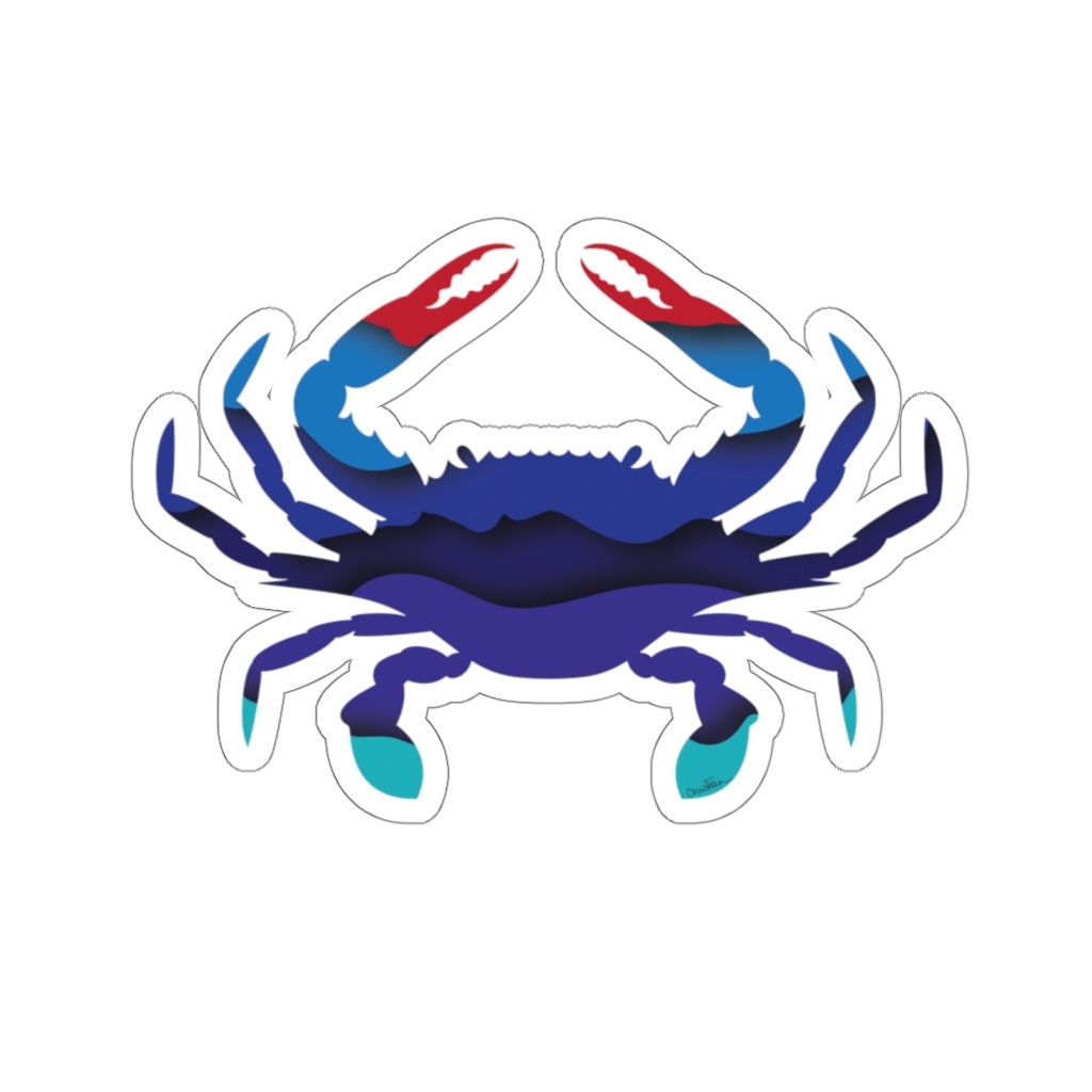 Blue Crab Sticker | Etsy