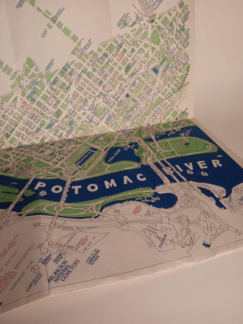 Bicentennial Commemorative Map of Washington DC 1975 - Etsy