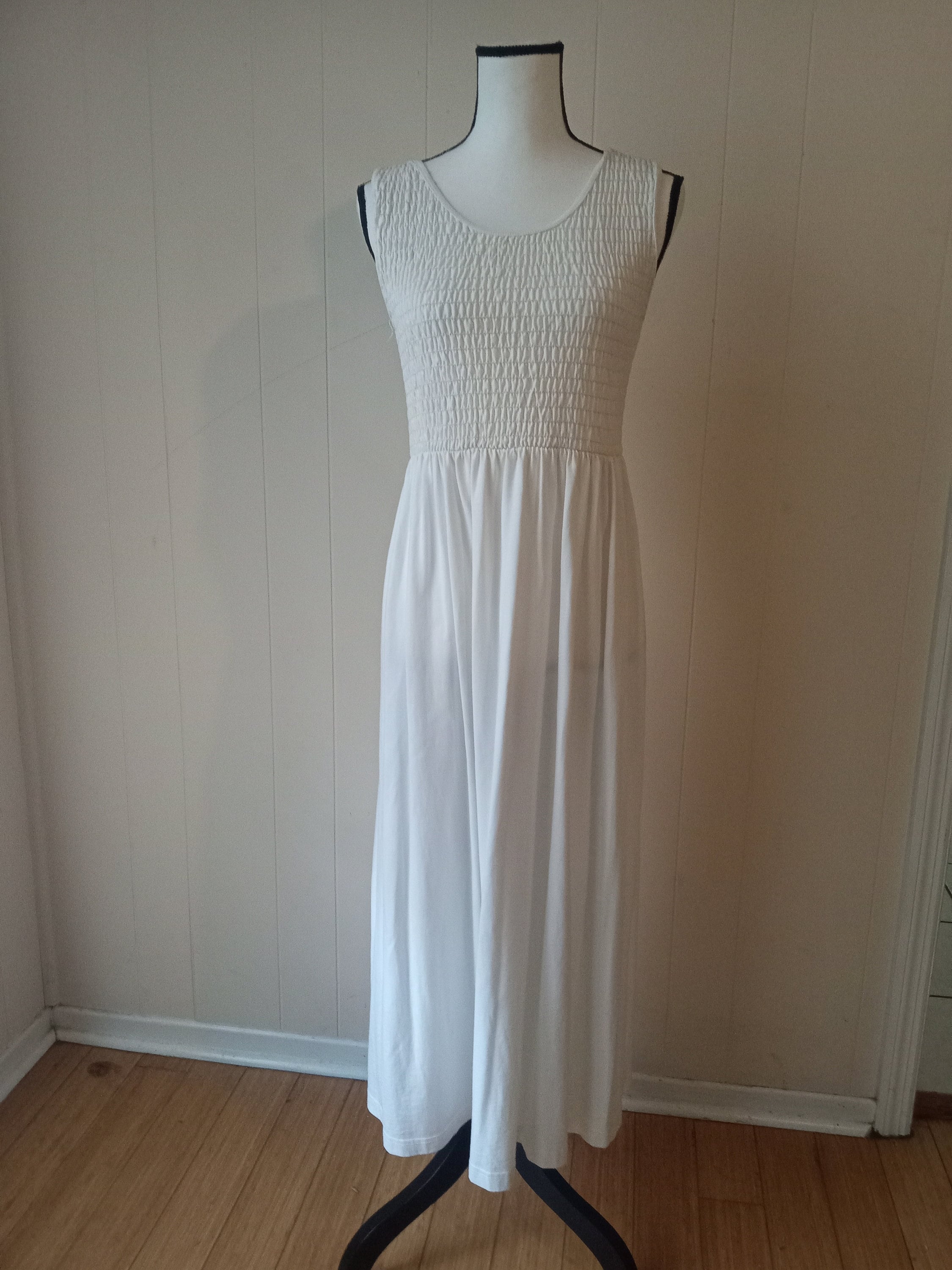 Vintage White Maxi Dress Moda Intl Modern Size Small - Etsy