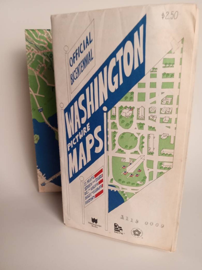 Bicentennial Commemorative Map of Washington DC 1975 - Etsy