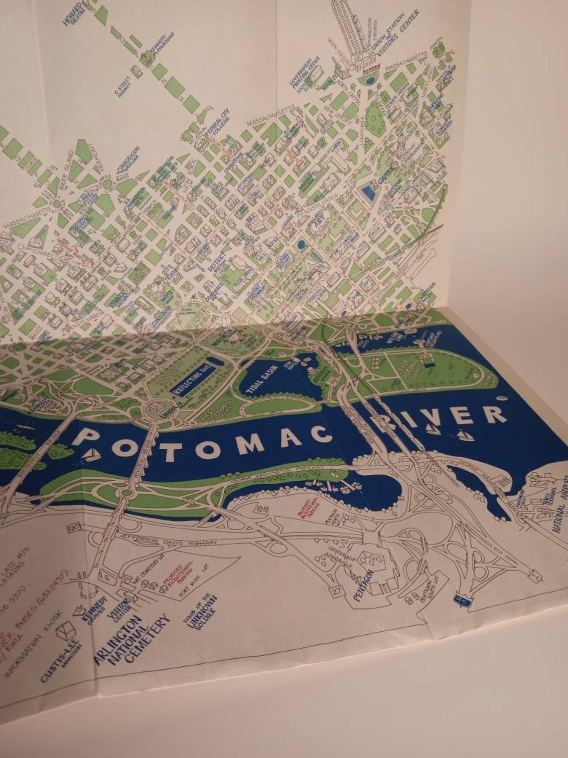 Bicentennial Commemorative Map of Washington DC 1975 - Etsy