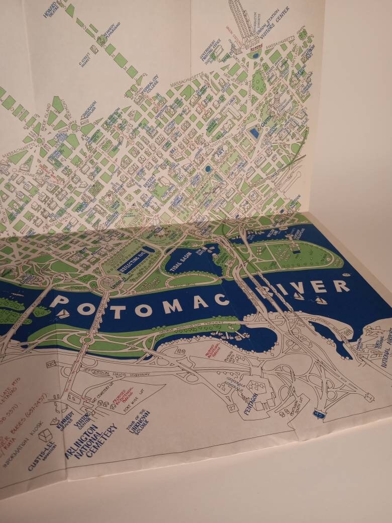 Bicentennial Commemorative Map of Washington DC 1975 - Etsy