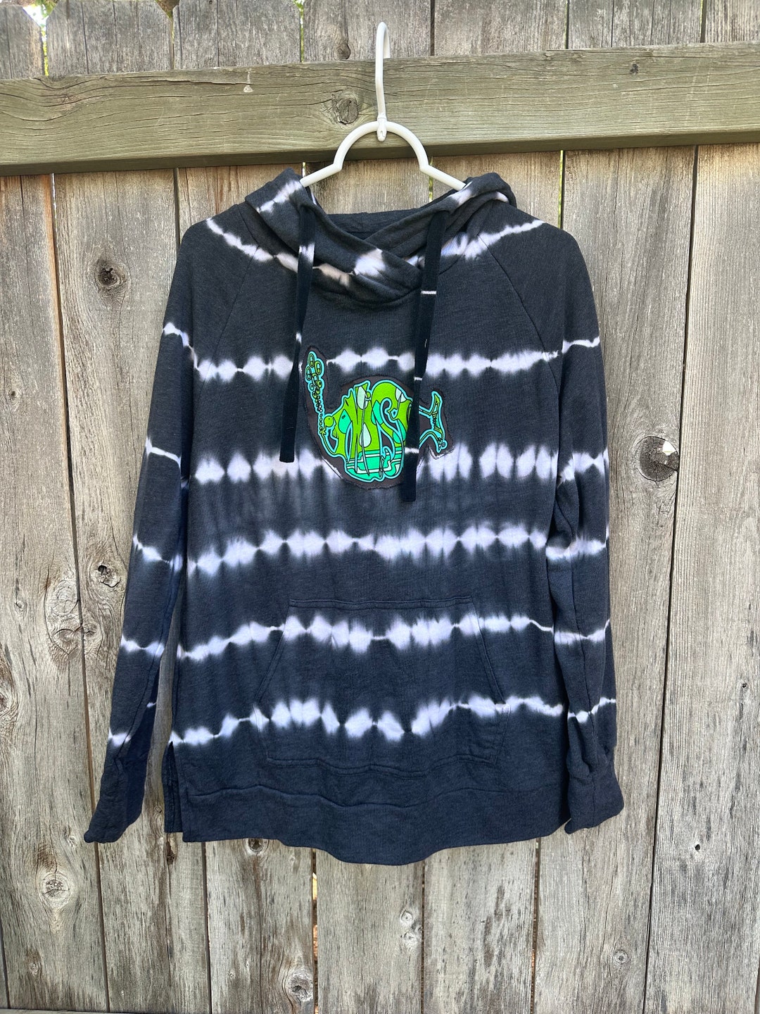 Womens Large Phish Tie Dye Pullover Hoodie, Upcycled Merch Patch ...
