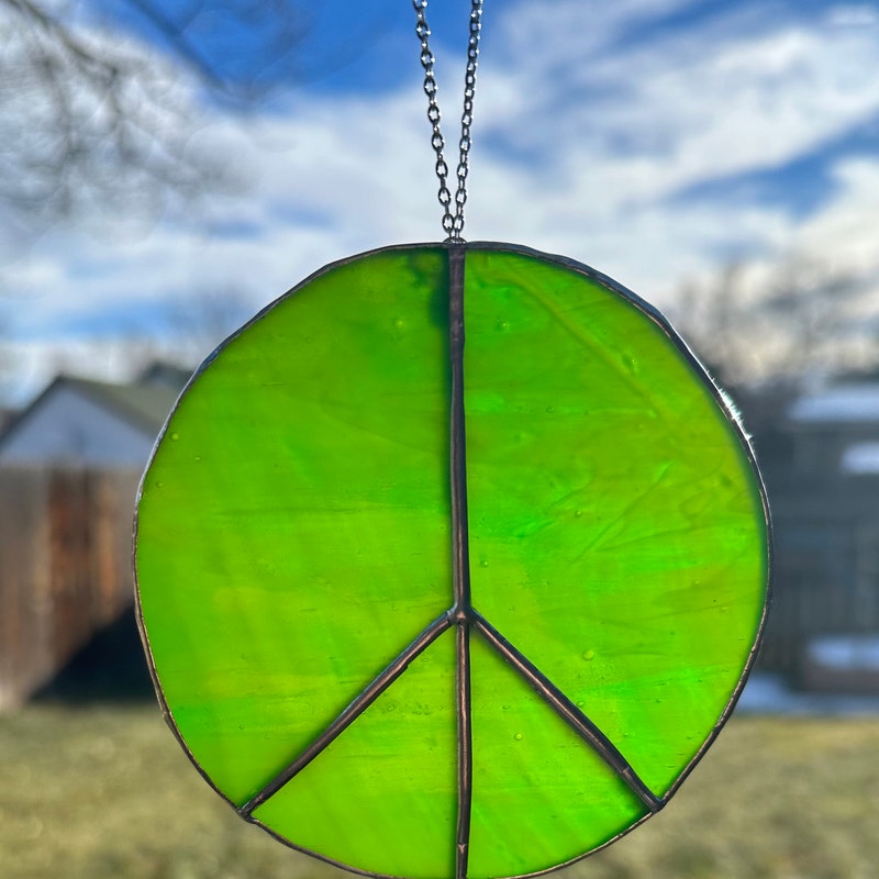 Peace Sign Stained Glass - Etsy
