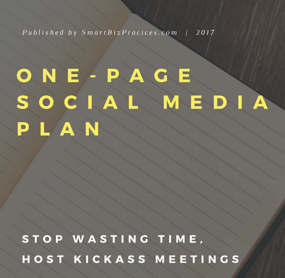 One Page Social Media Plan - Etsy