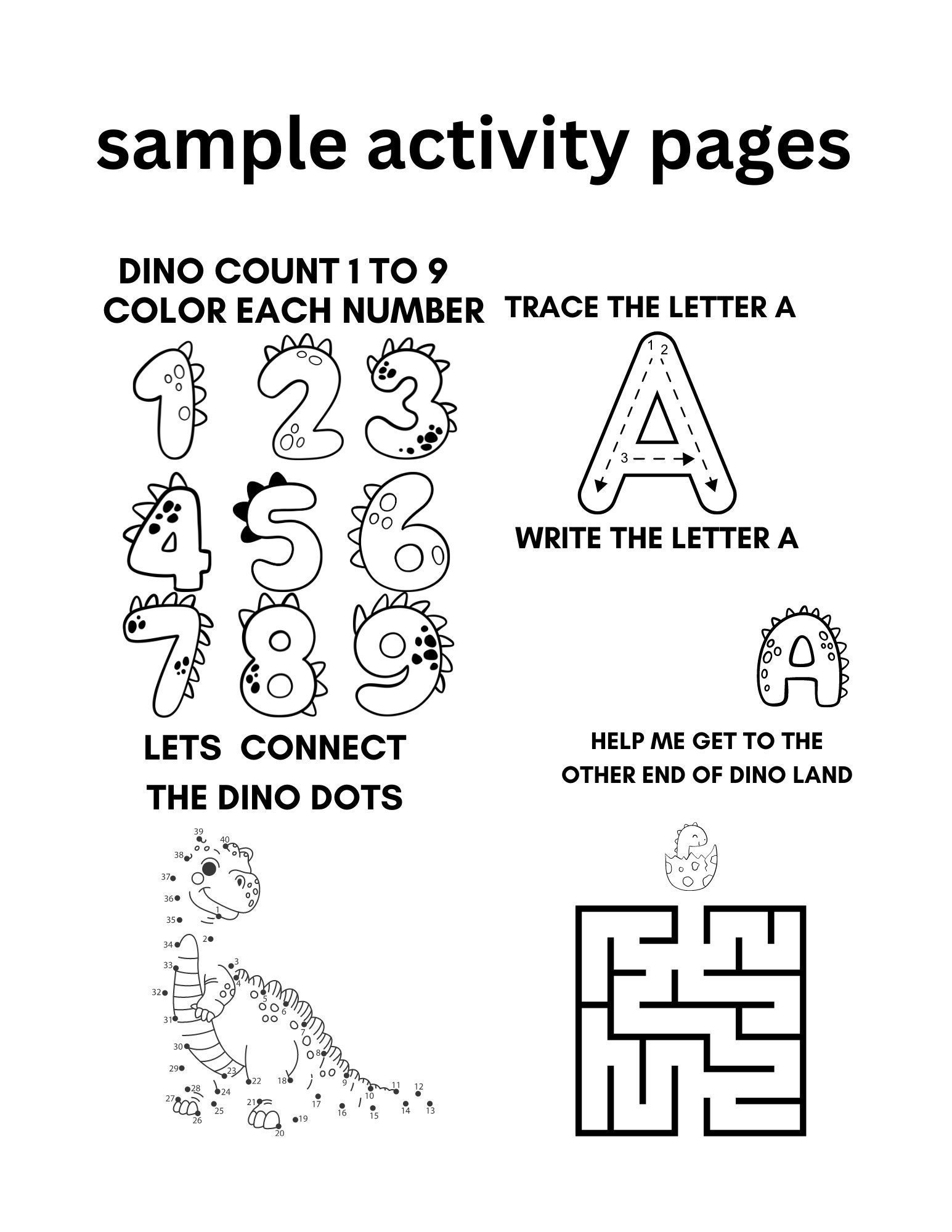 Editable Activity and Coloring Book - Etsy