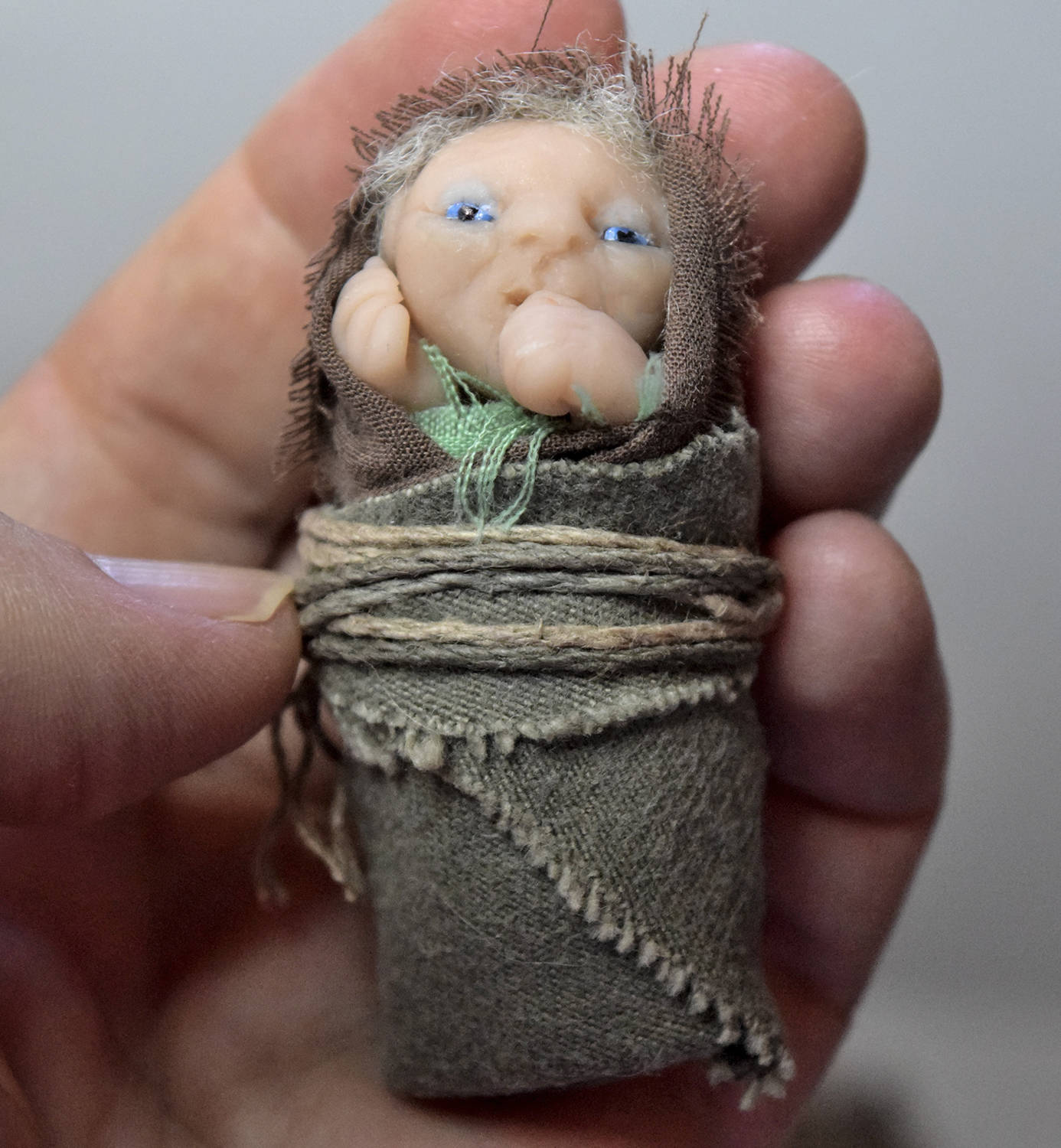 Elfo bebé, figura de elfo hecha a mano, elfo OOAK, elfo coleccionable ...