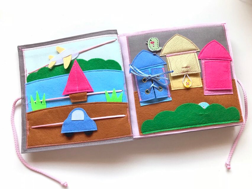 Quiet book PAGE for toddlers | Etsy