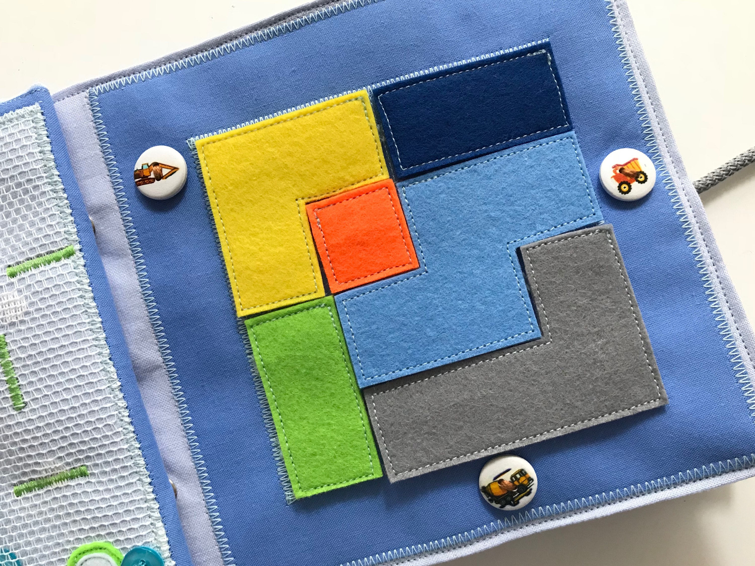 Quiet book page tetris puzzle busy book page montessori | Etsy