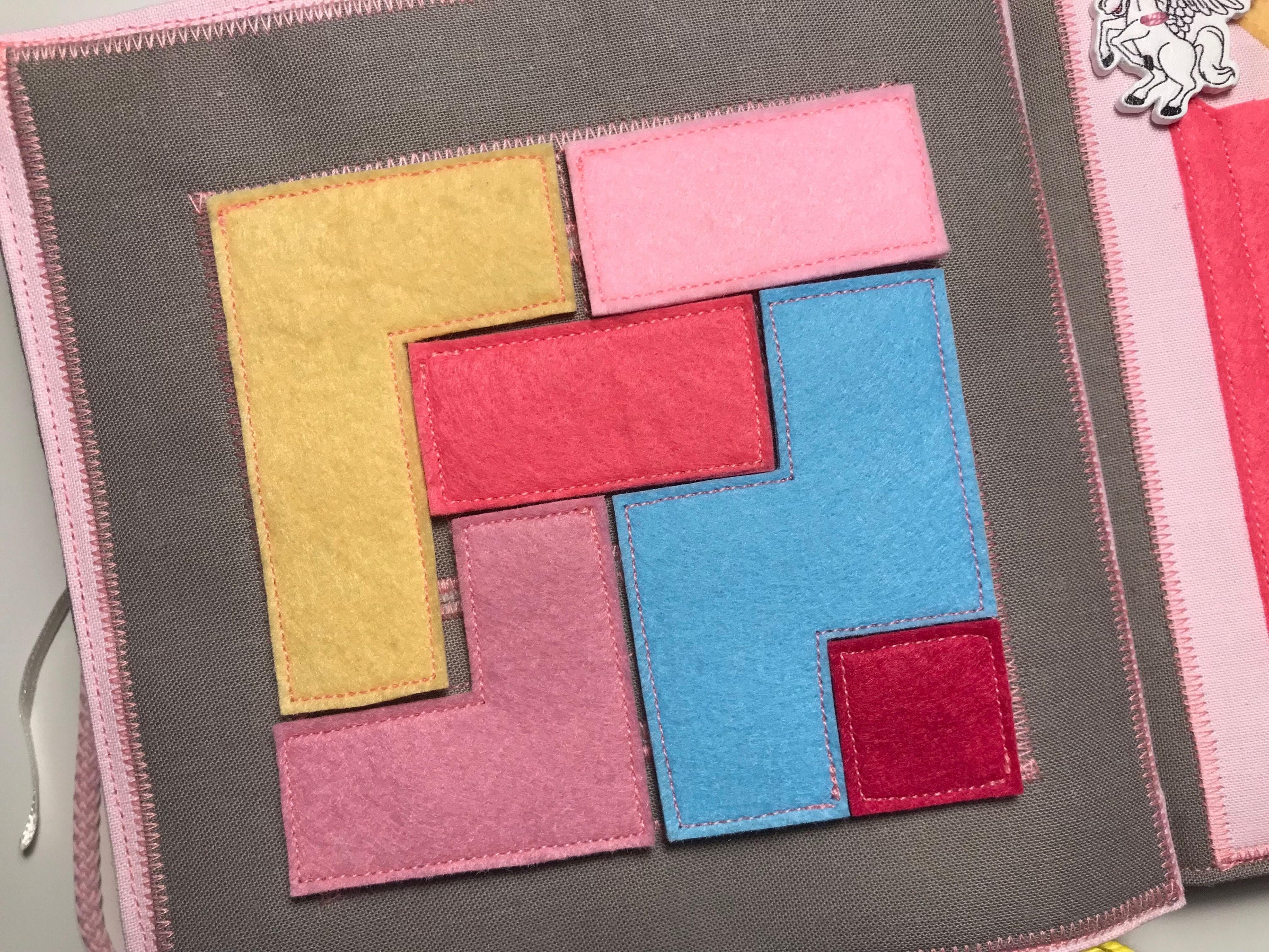 Quiet book page tetris puzzle busy book page montessori | Etsy