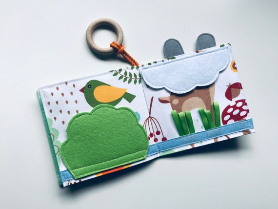 Cute Woodland Animals First Baby Fabric Book With Fox - Etsy