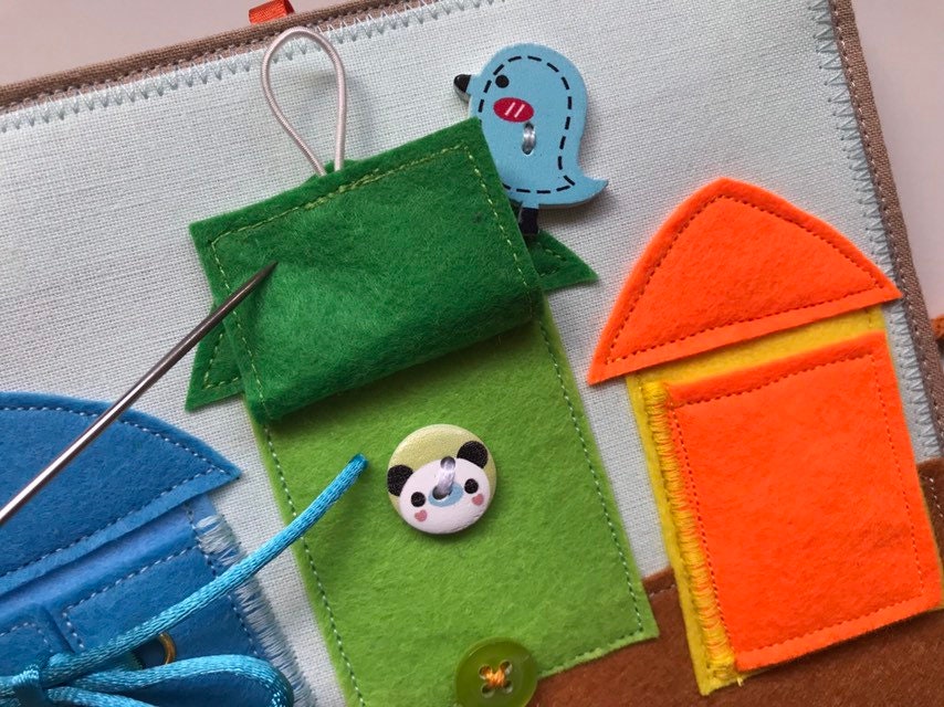 Quiet book PAGE for toddlers | Etsy