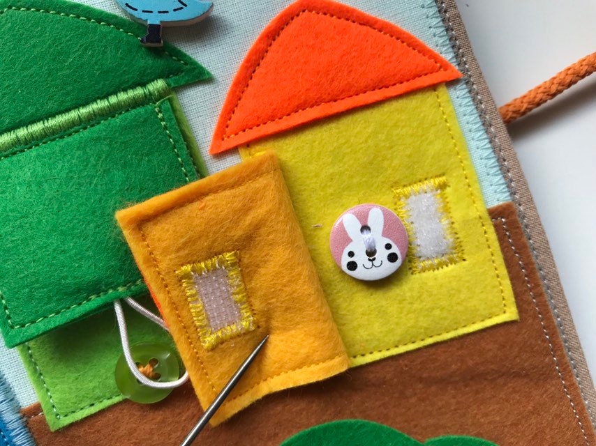 Quiet book PAGE for toddlers | Etsy