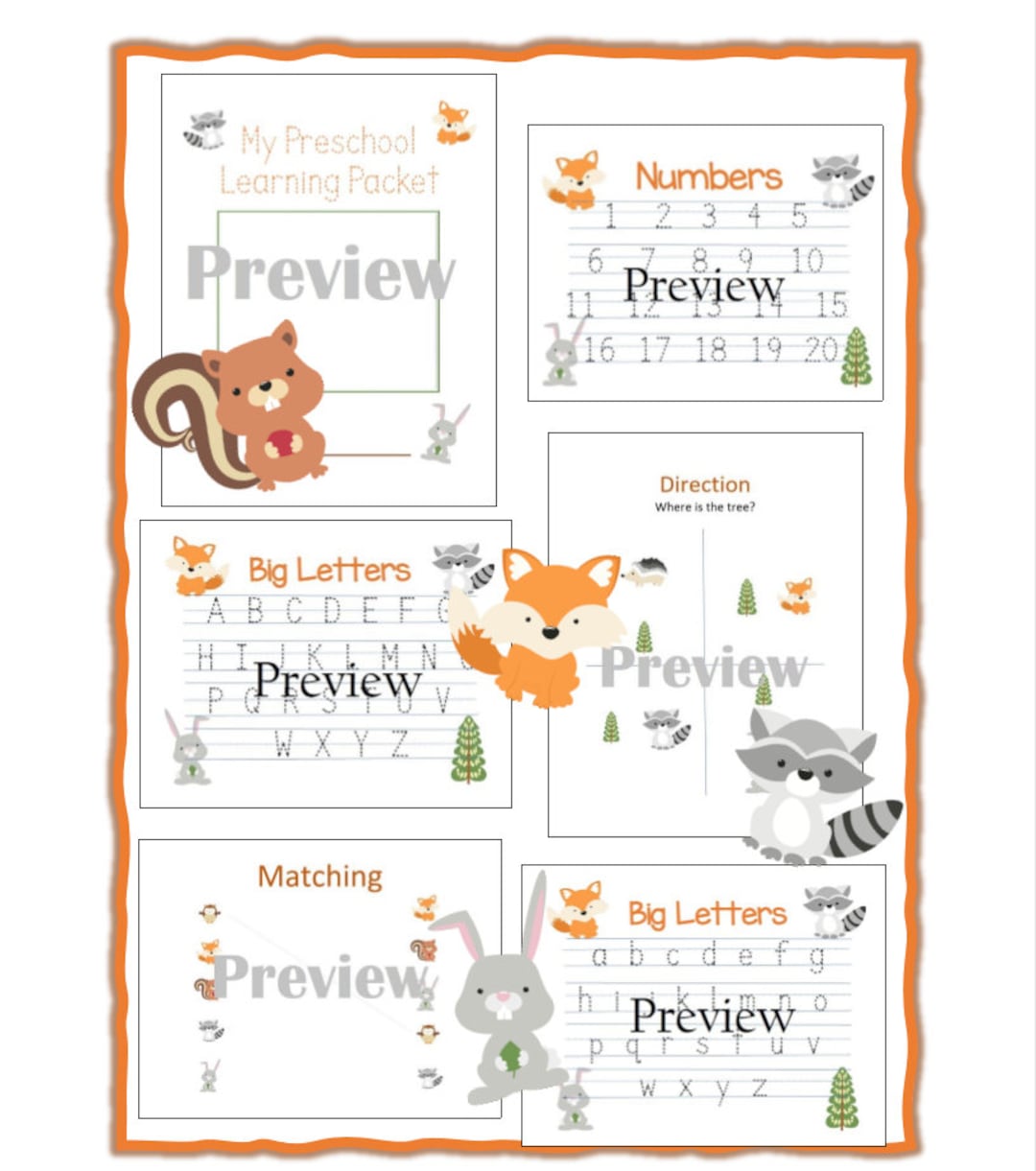 Preschool Learning Printable Pack: Woodland Theme - Etsy